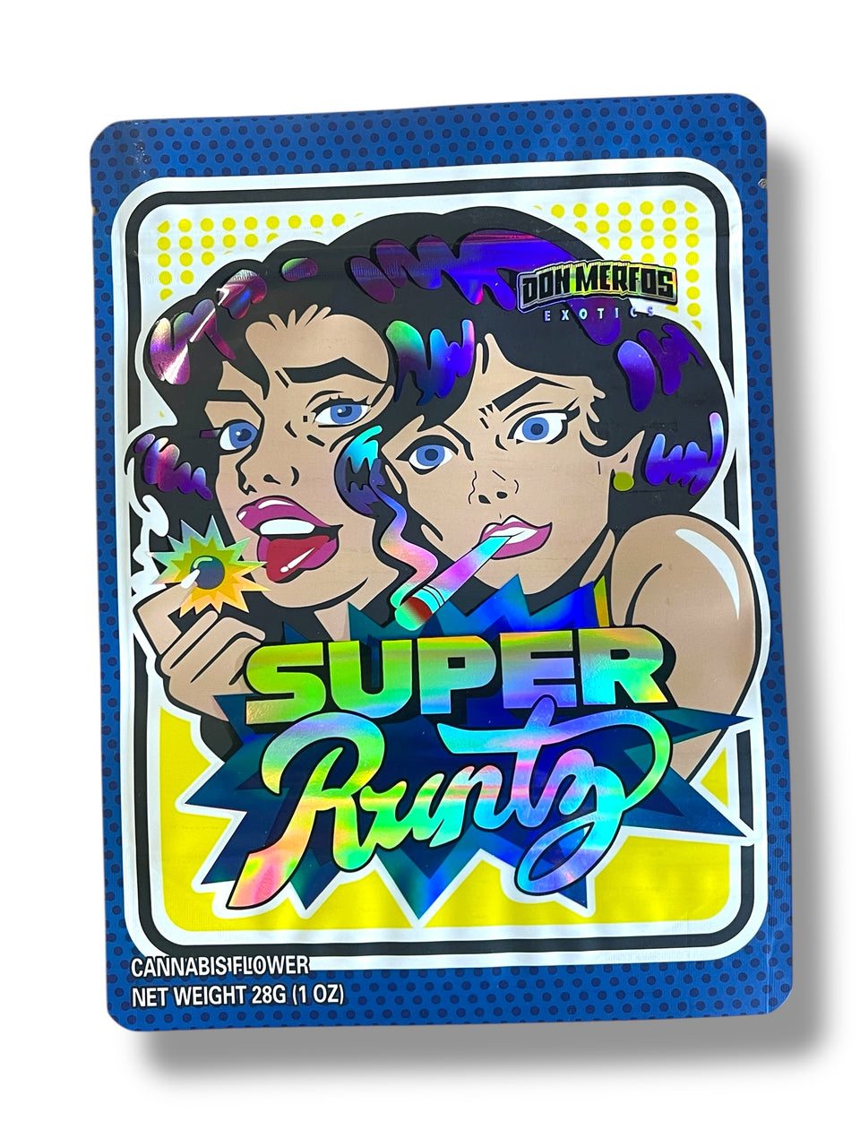 Shop 1 Ounce Mylar Bags Don Merfos Super Runtz | Smell Proof Ziplocks ...