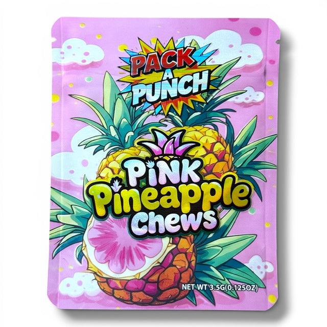 Shop Mylar Bag 3.5 Grams Pack A Punch Pink Pineapple Chews | Packaging ...