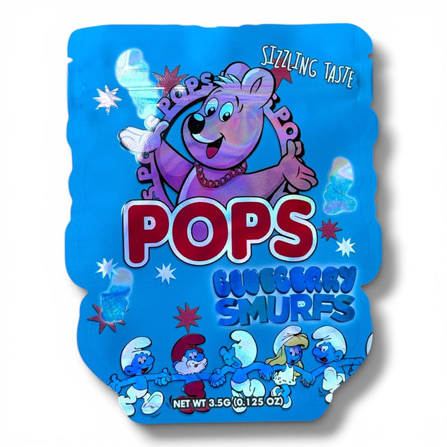 Shop Mylar Bag 3.5 Grams Pops Blueberry Smurfs | Packaging – Xotic Packs