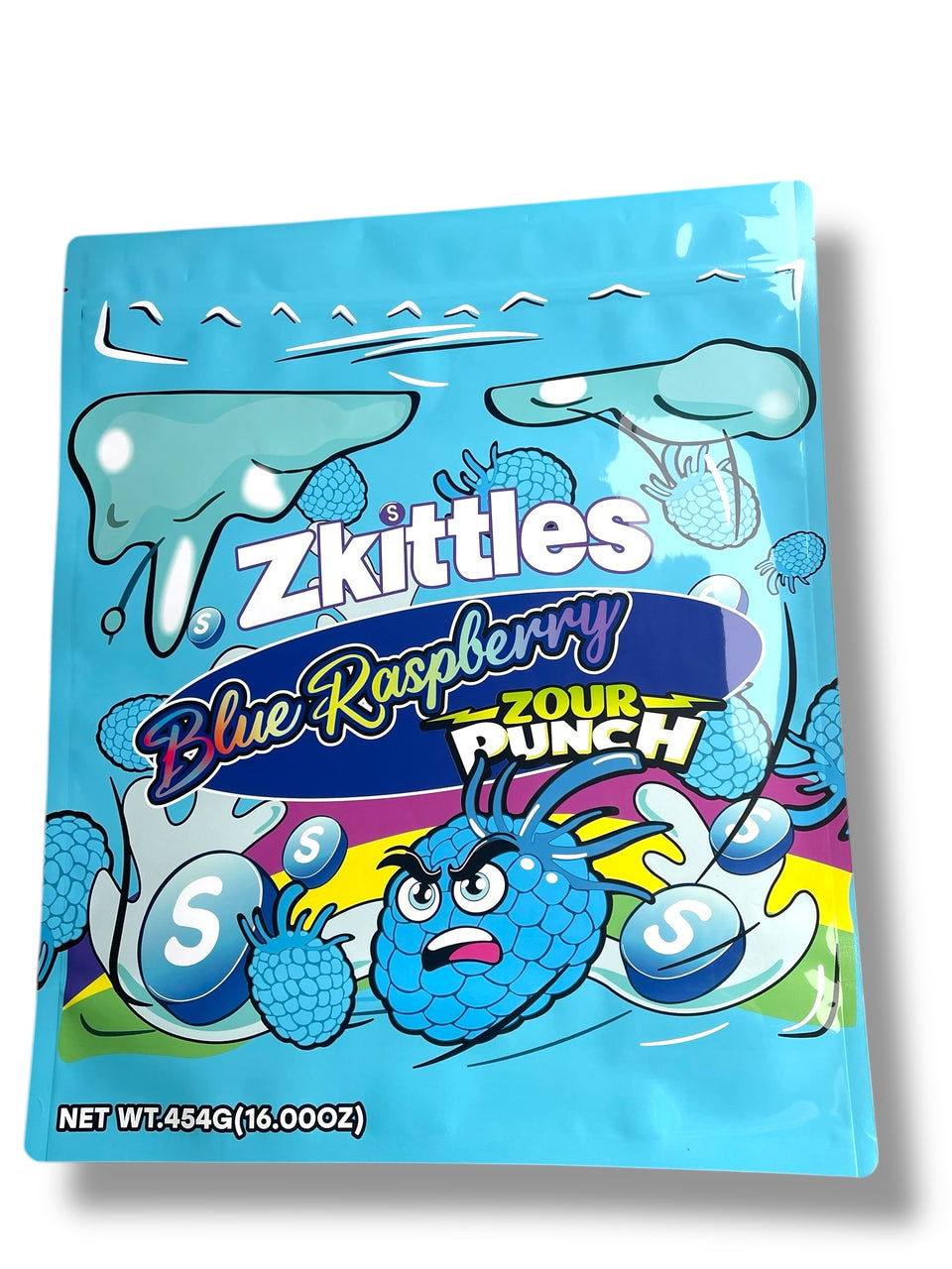 Shop 1 Pound Mylar Bags Zkitt Blue Raspberry | Smell Proof Ziplocks ...